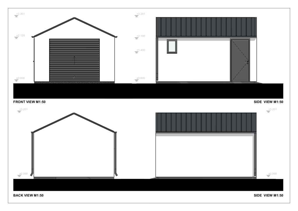 Metal Garage Kit Poole, 19 m² - siphouse