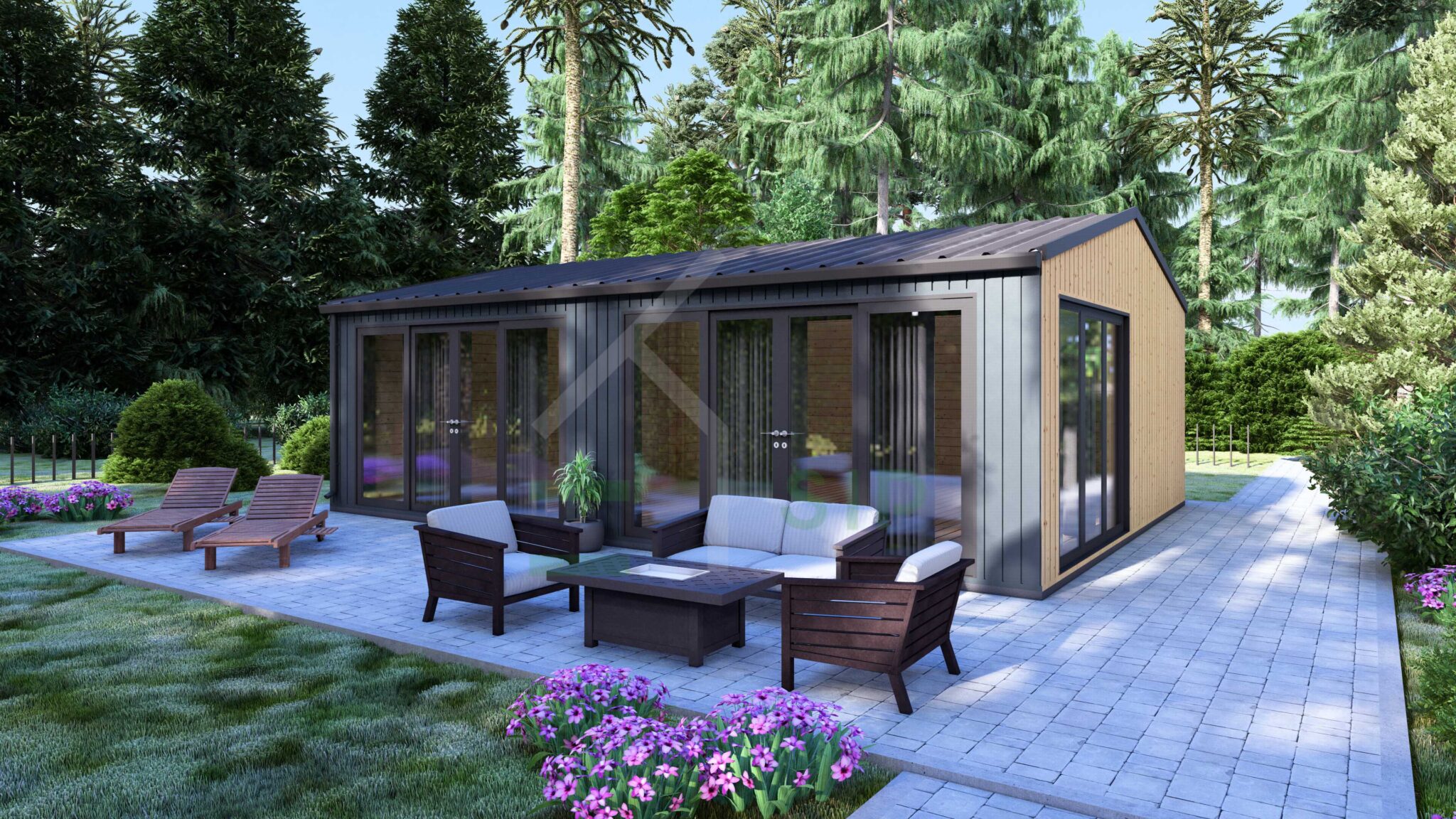 Granny Annexe Asma (Insulated 34 mm + cladding), 50m² - siphouse