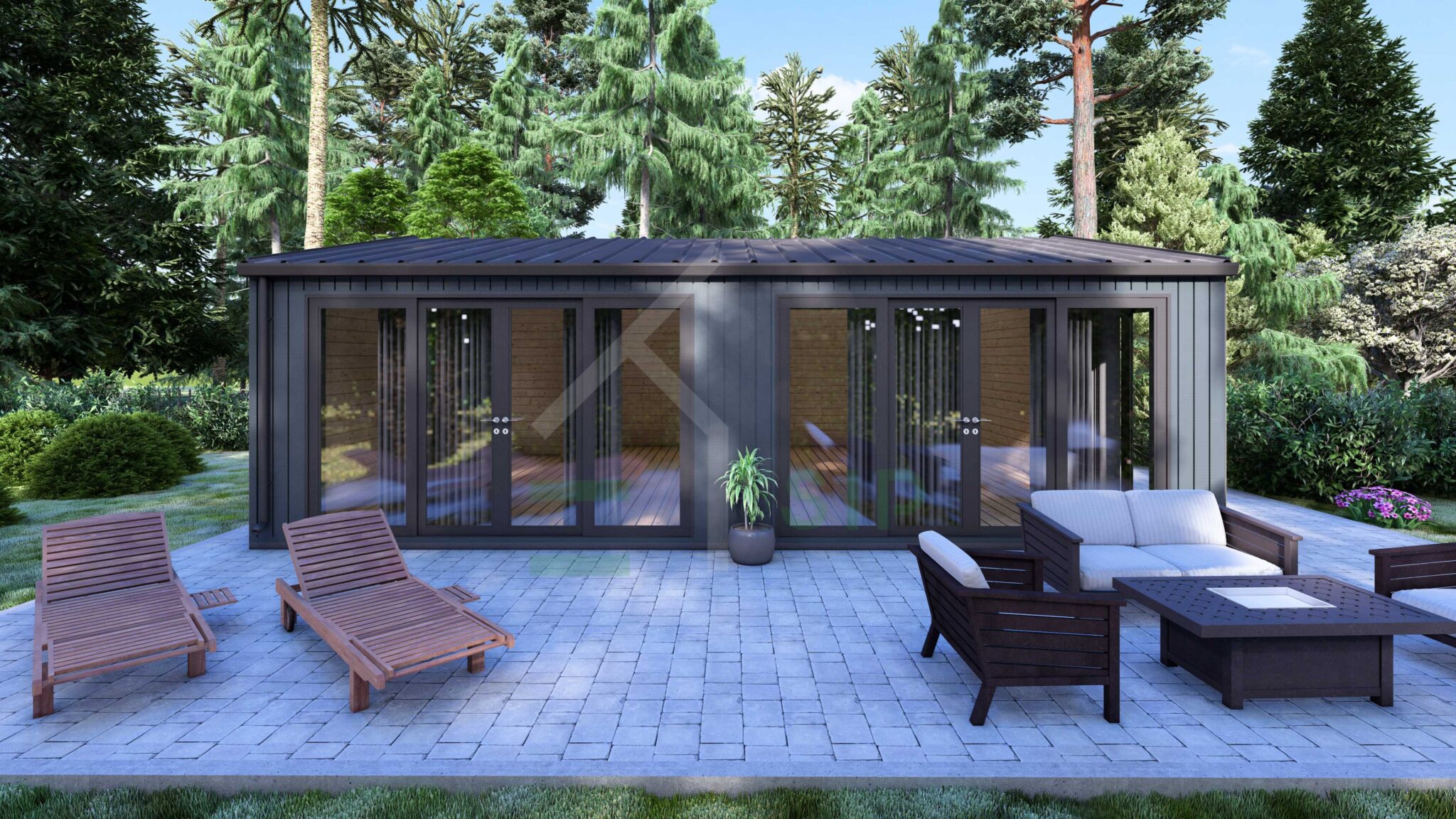 Granny Annexe Asma (Insulated 34 mm + cladding), 50m² - siphouse